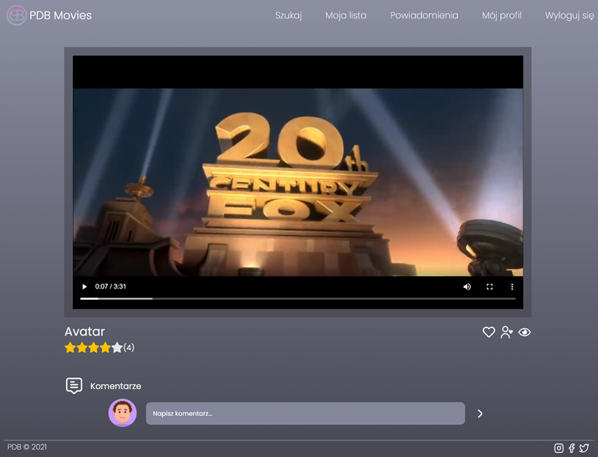 GitHub - w-paulina/PDB-Movies: Engineering project entilted "Video streaming platform with ...