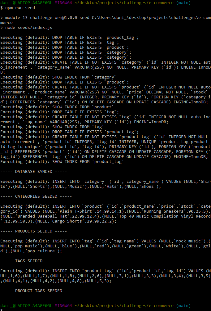 GitHub - dani-hartley/e-commerce: Module 13 ORM