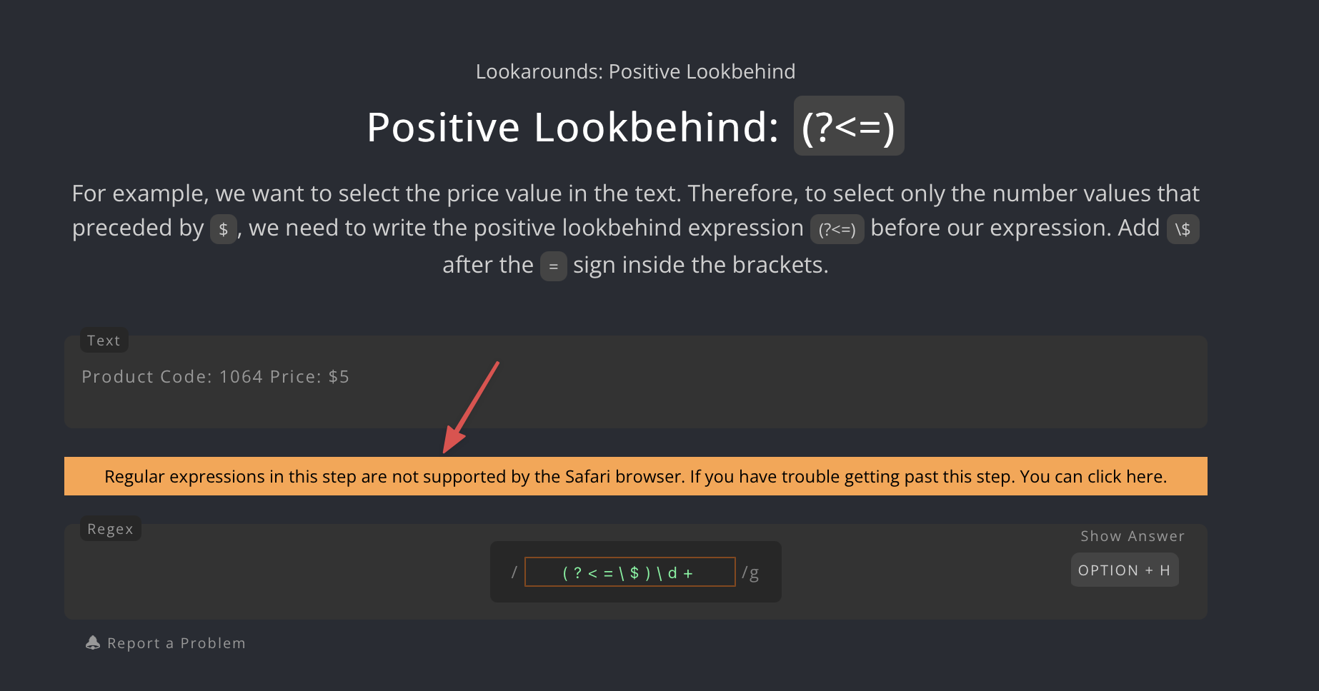 48/56 positive lookbehind does not work · Issue #156 · aykutkardas/regexlearn.com · GitHub