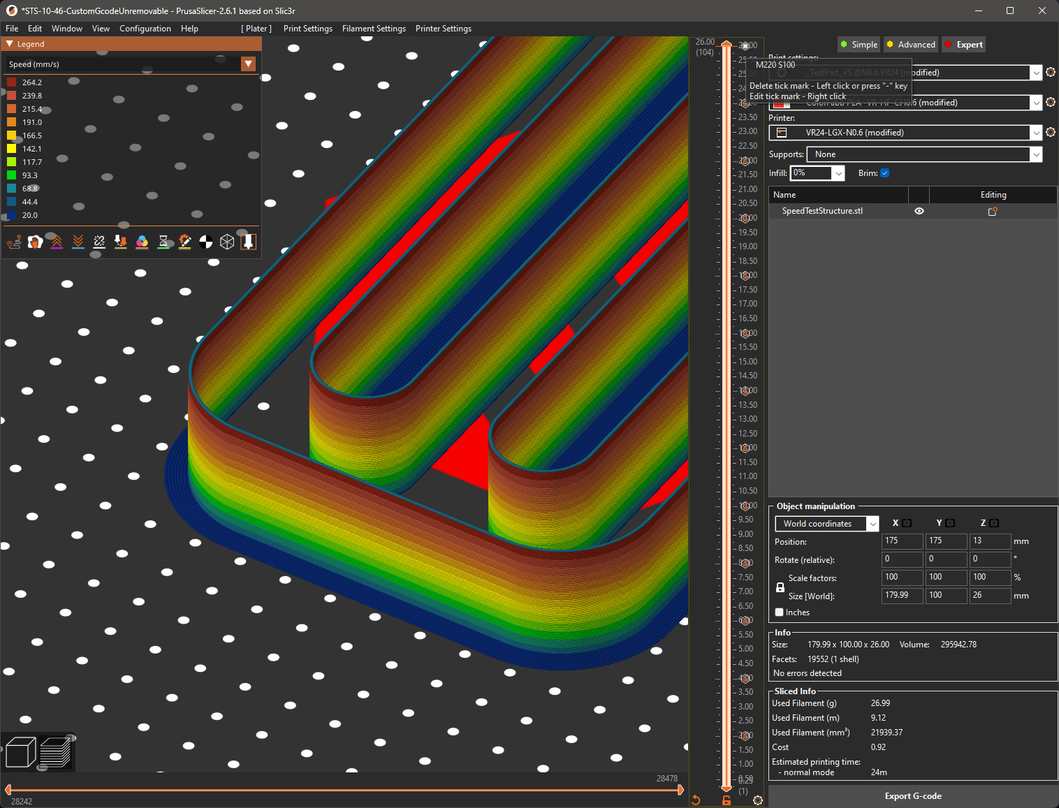 Custom G-code unremovable on last layer if in vase mode, only in non vase mode · Issue #11380 ...