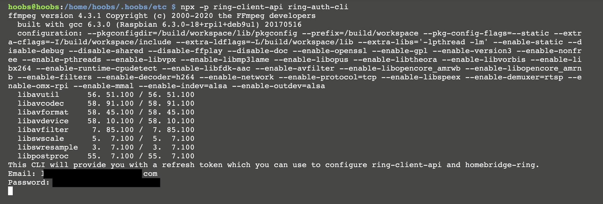 Ring Setup doesn't ask for 2 factor auth. Freezes after password entry · Issue #1106 · hoobs-org ...