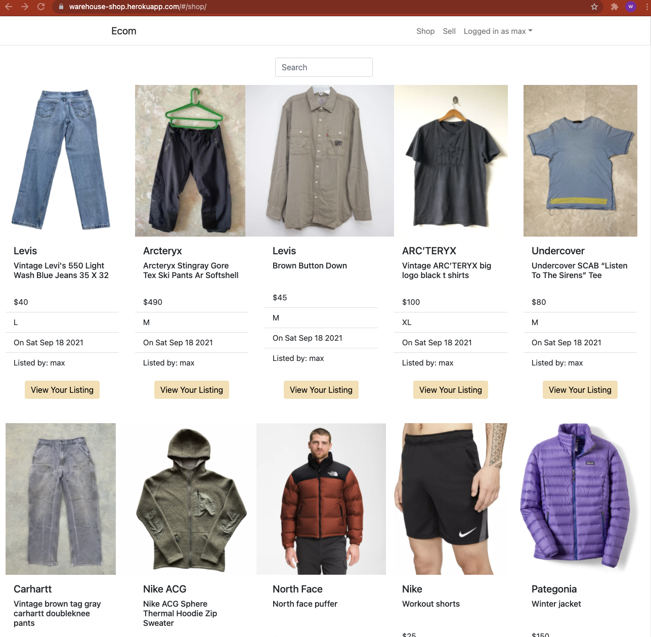 ecom_store - Codesandbox