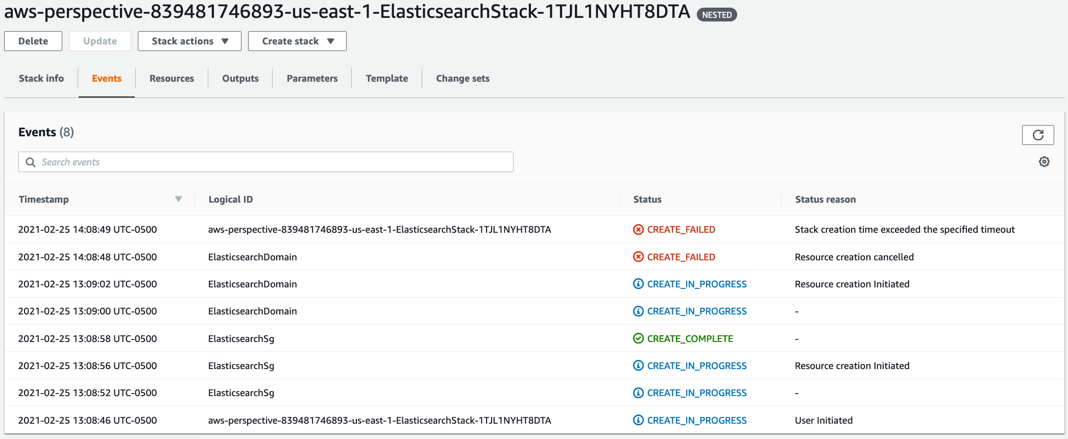Stack Creation Time Exceeded the Specified Timeout for ... Stack Creation Time Exceeded the Specified Timeout for ...