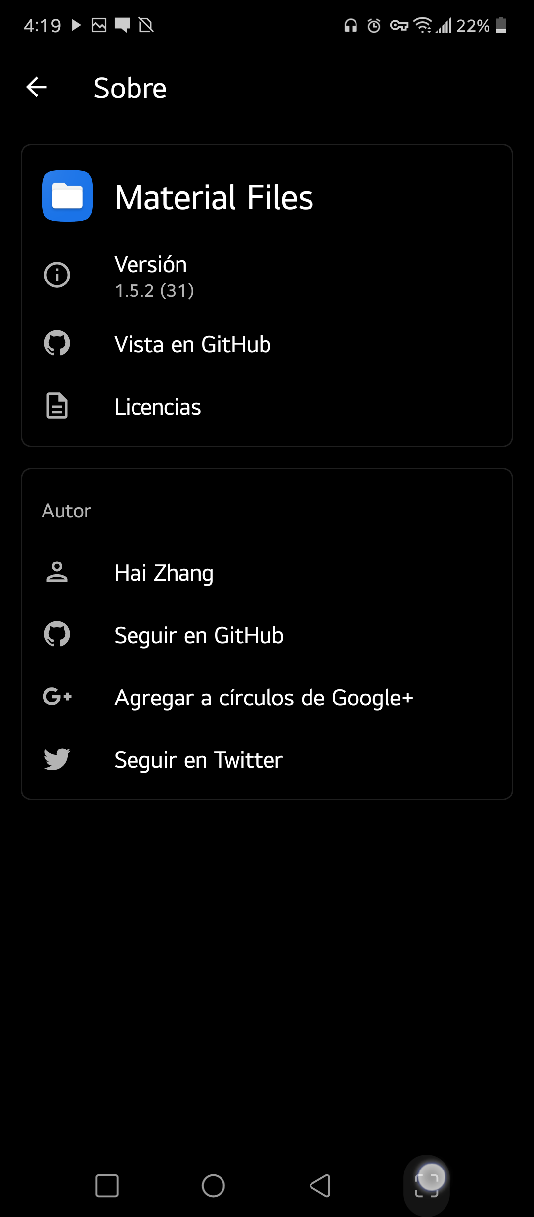 [BUG] Google+ Is still listed in the about page · Issue #808 · zhanghai/MaterialFiles · GitHub