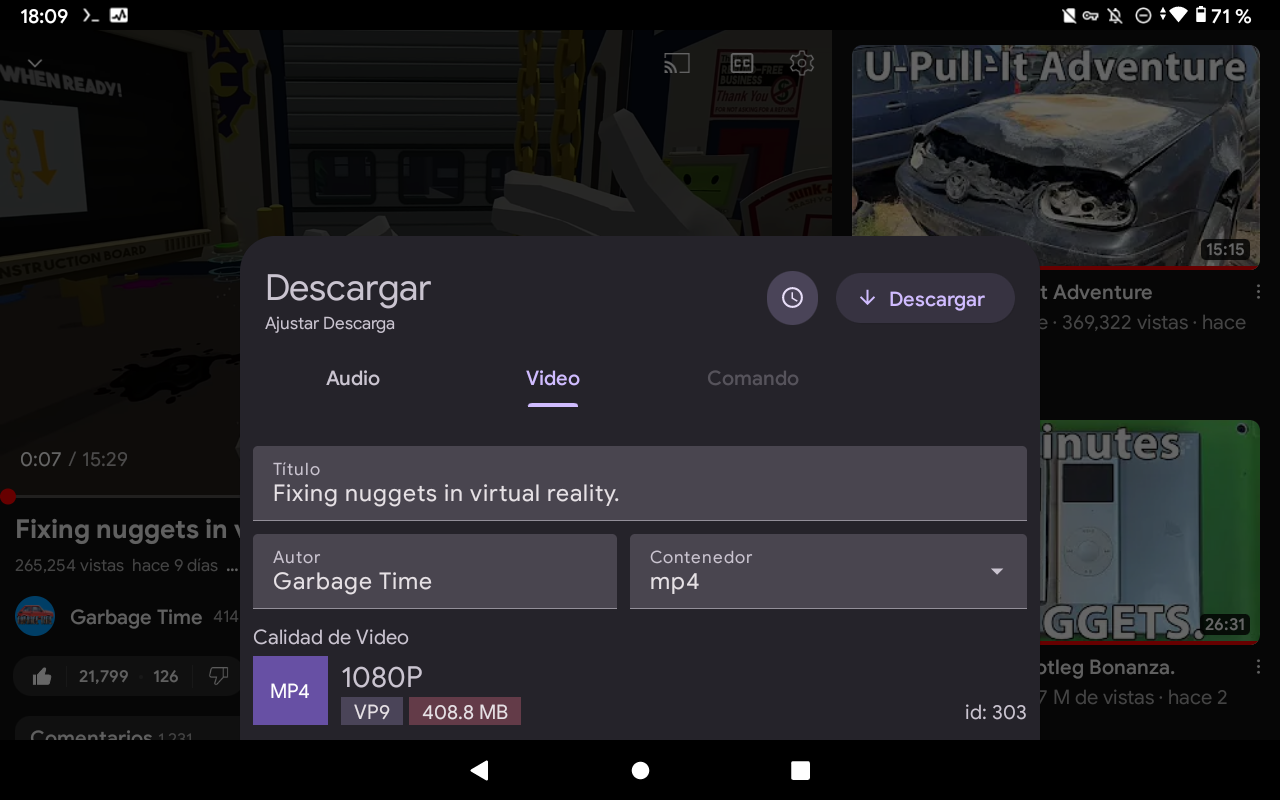 [BUG] Fly-Out Menu appears lower than usual on a Tablet · Issue #91 · deniscerri/ytdlnis · GitHub