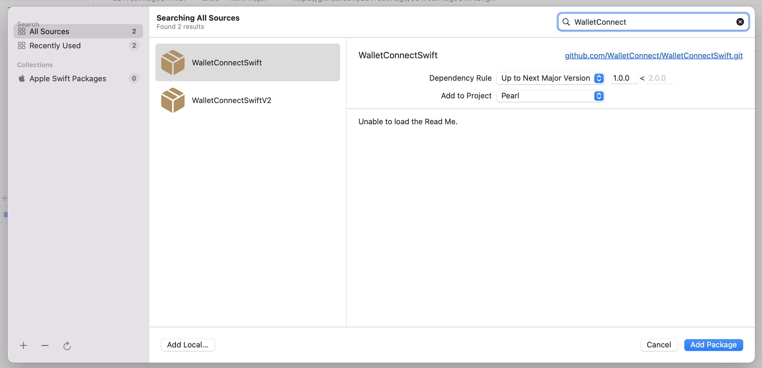 WalletConnectSwiftV2 swift package not correctly published · Issue #329 · WalletConnect ...