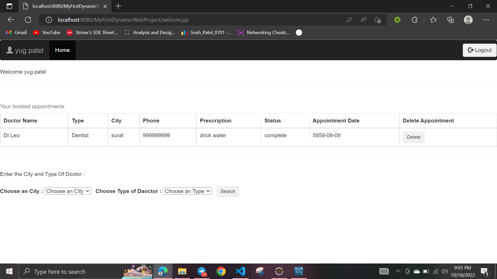 GitHub - snehpatel1017/DoctorAppointmentSystem: Created a website using ...