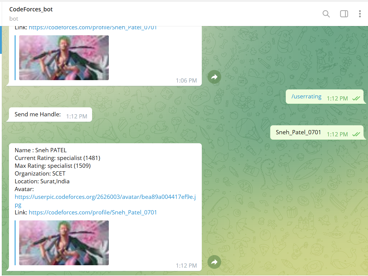 Github Snehpatel1017 Codeforces Bot
