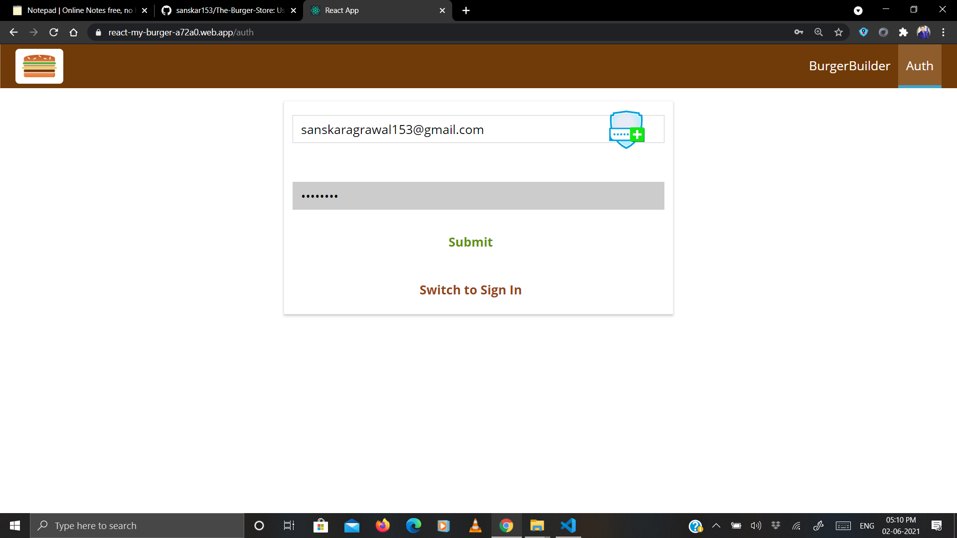 GitHub - sanskar153/The-Burger-Store: Using Reactjs,React-Redux and Firebase