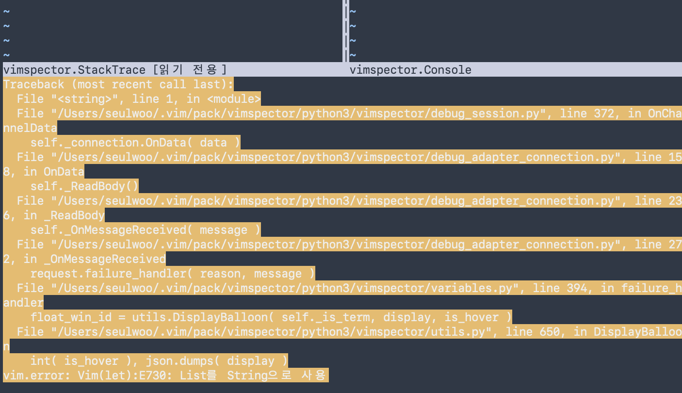 Balloon Pop Up Error While Using Mouse Cursor · Issue 363 · Puremourningvimspector · Github 5214