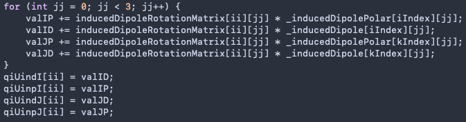 Question about scaling parameters and implementation multipole electrostatic potential in AMOEBA ...