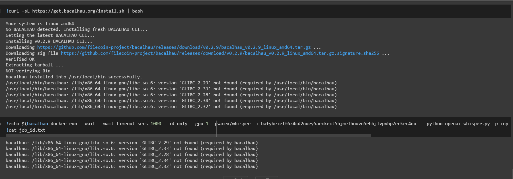 Error installing and running bacalhau on google colab · Issue #850 · bacalhau-project/bacalhau ...