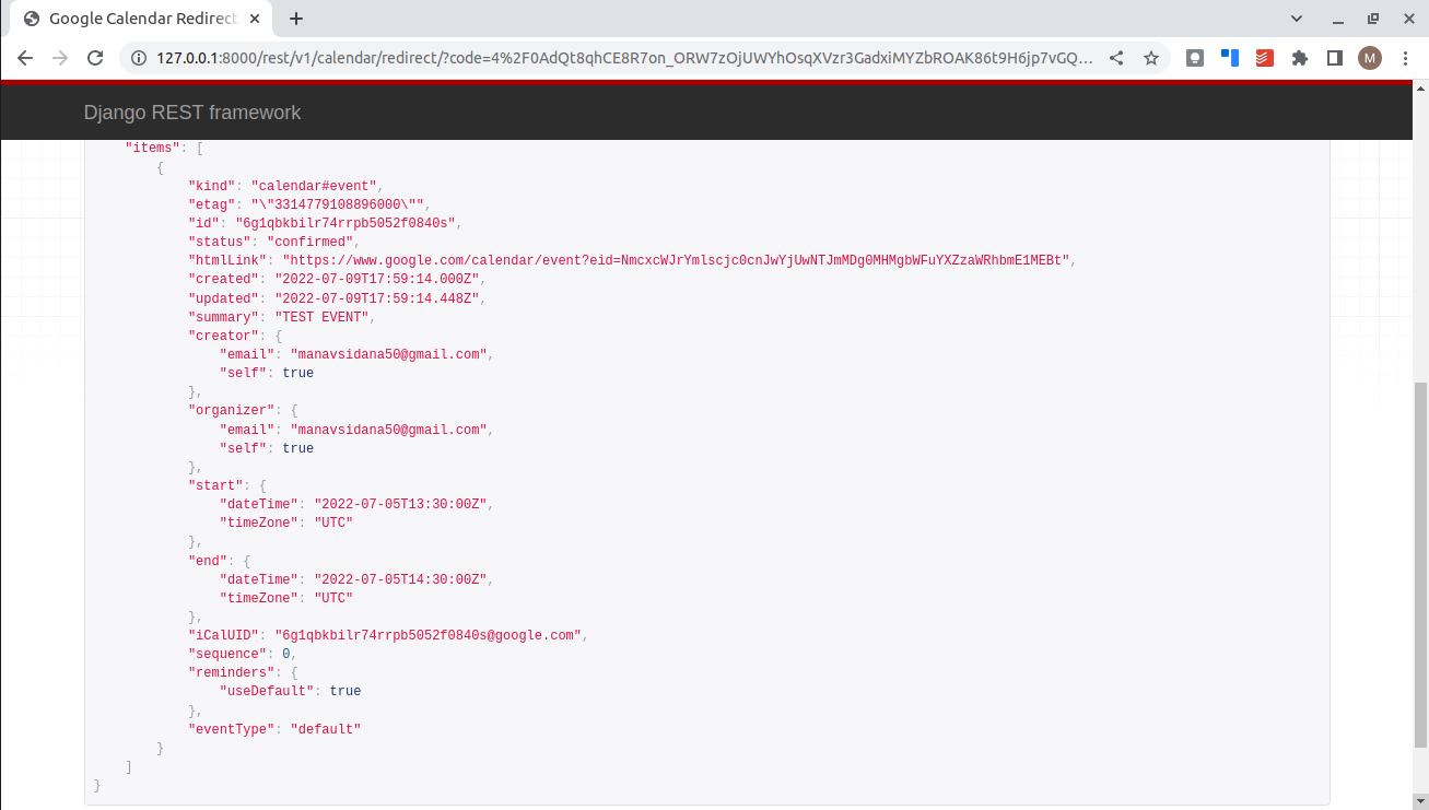 GitHub - manu00-droid/Django-Calendar-Events-API: API used to fetch google calendar events