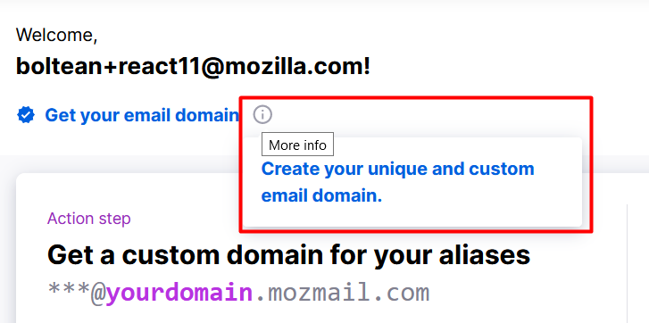 2 tooltips displayed for "i" icon on header · Issue #1772 · mozilla/fx-private-relay · GitHub