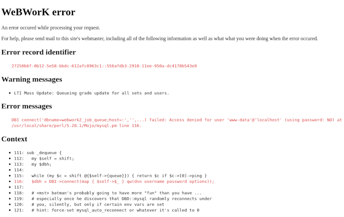 WeBWorK2.18 Job Queue problems · Issue #2145 · openwebwork/webwork2 · GitHub