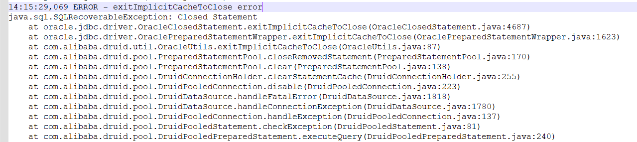 在打开PSCache时偶现Closed Statement错误 · Issue #3911 · alibaba/druid · GitHub