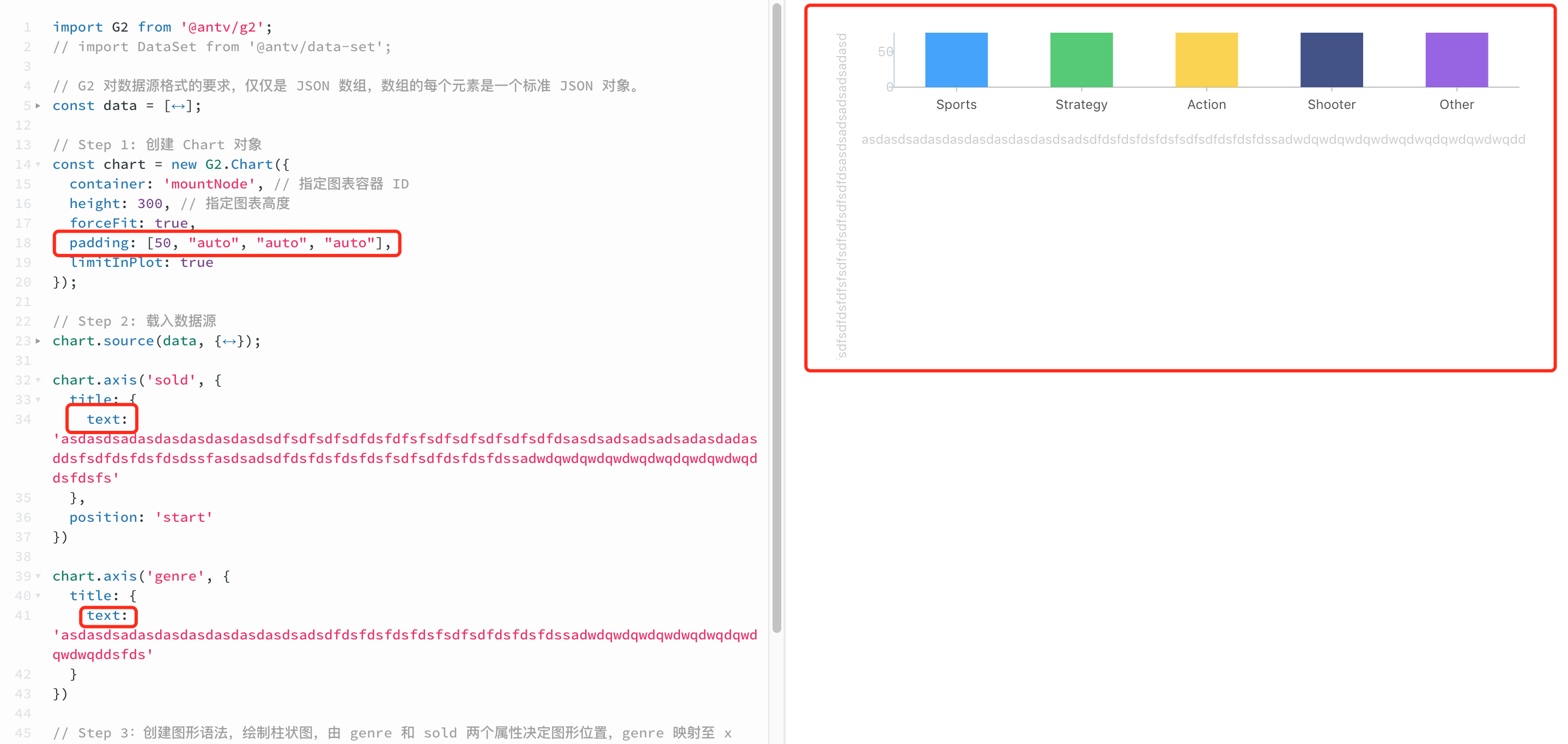 标题超长时，图表高度被压缩 · Issue #1079 · antvis/G2 · GitHub