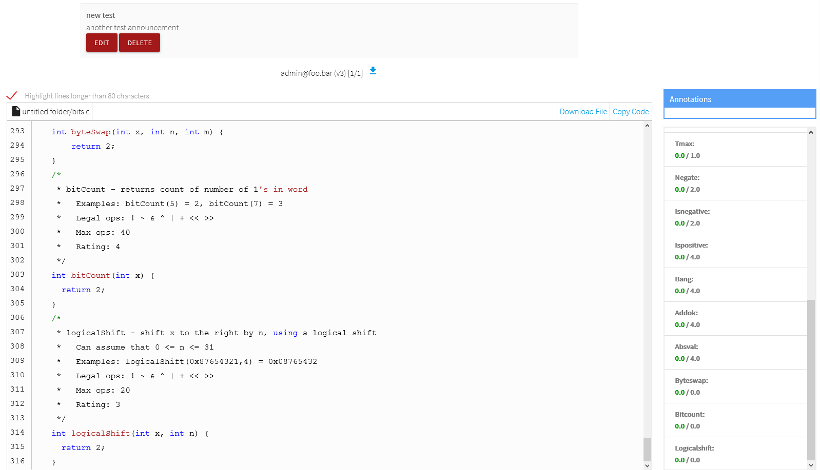 Annotate Submission view + Announcement · Issue #1199 · autolab/Autolab · GitHub