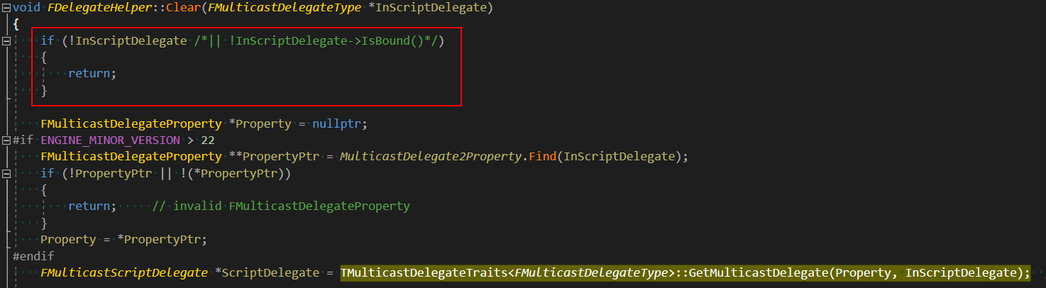 在Lua中对未Bind的Deletegate执行Clear方法会导致崩溃！ · Issue #205 · Tencent/UnLua · GitHub