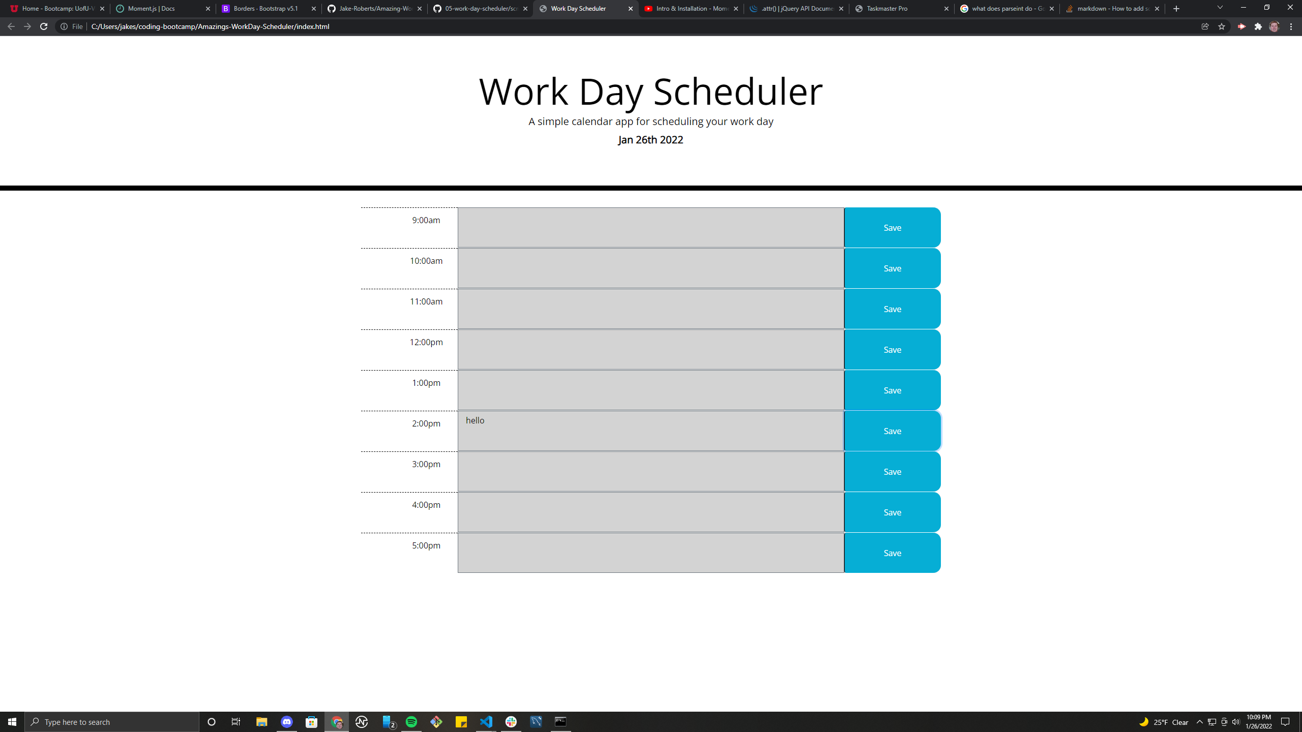 GitHub - Jake-Roberts/Amazing-WorkDay-Scheduler