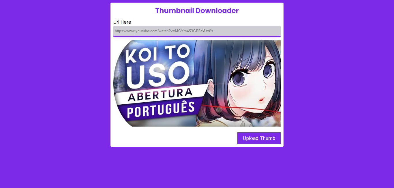 GitHub - pitouemat/Thumbnail-Downloader: Bro, It is written in the title