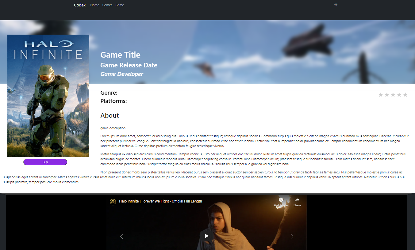 GitHub - Zimerzel/Codex: Video game review site