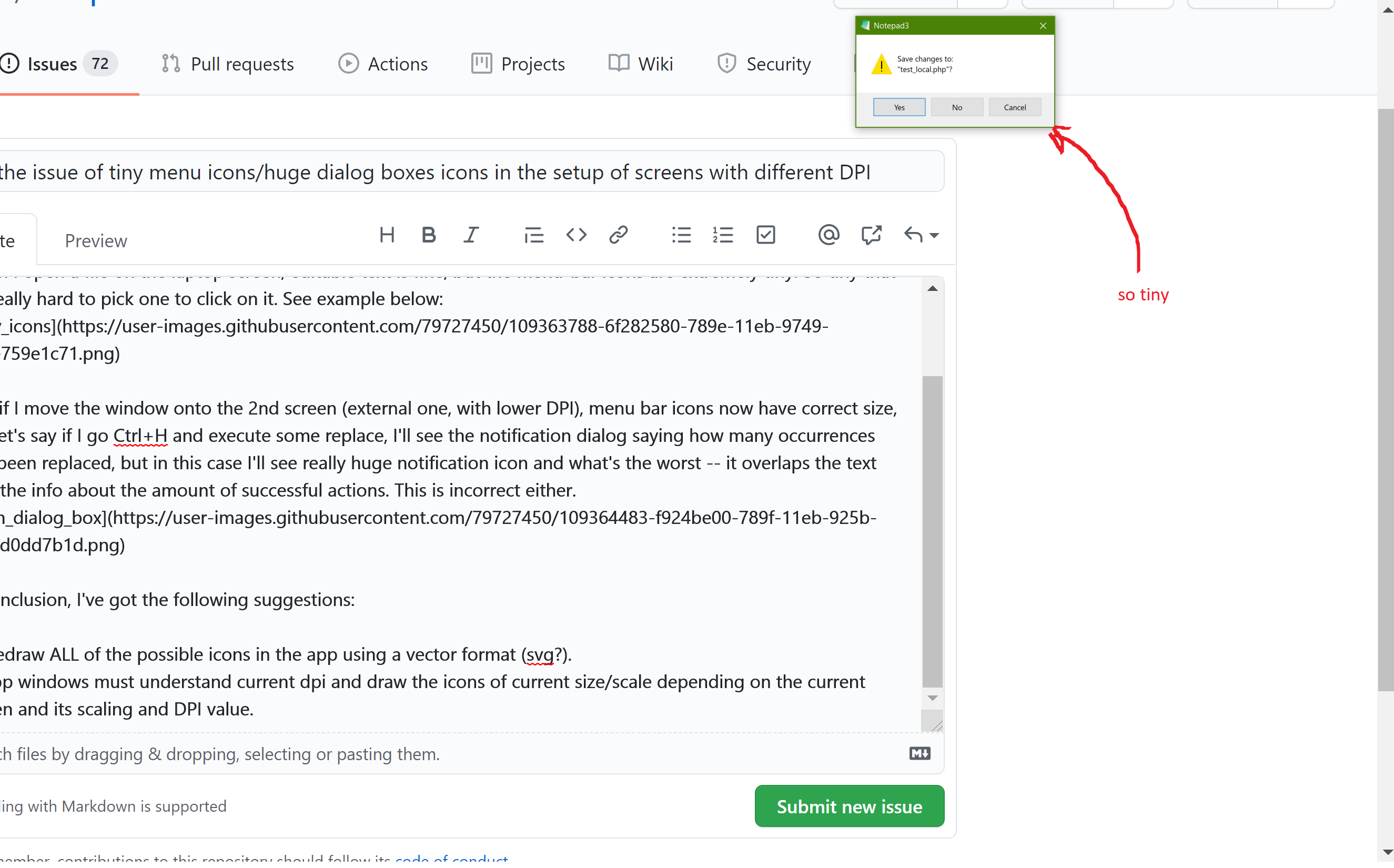 Fix the issue of tiny menu icons/huge dialog boxes icons in the setup of screens with different ...