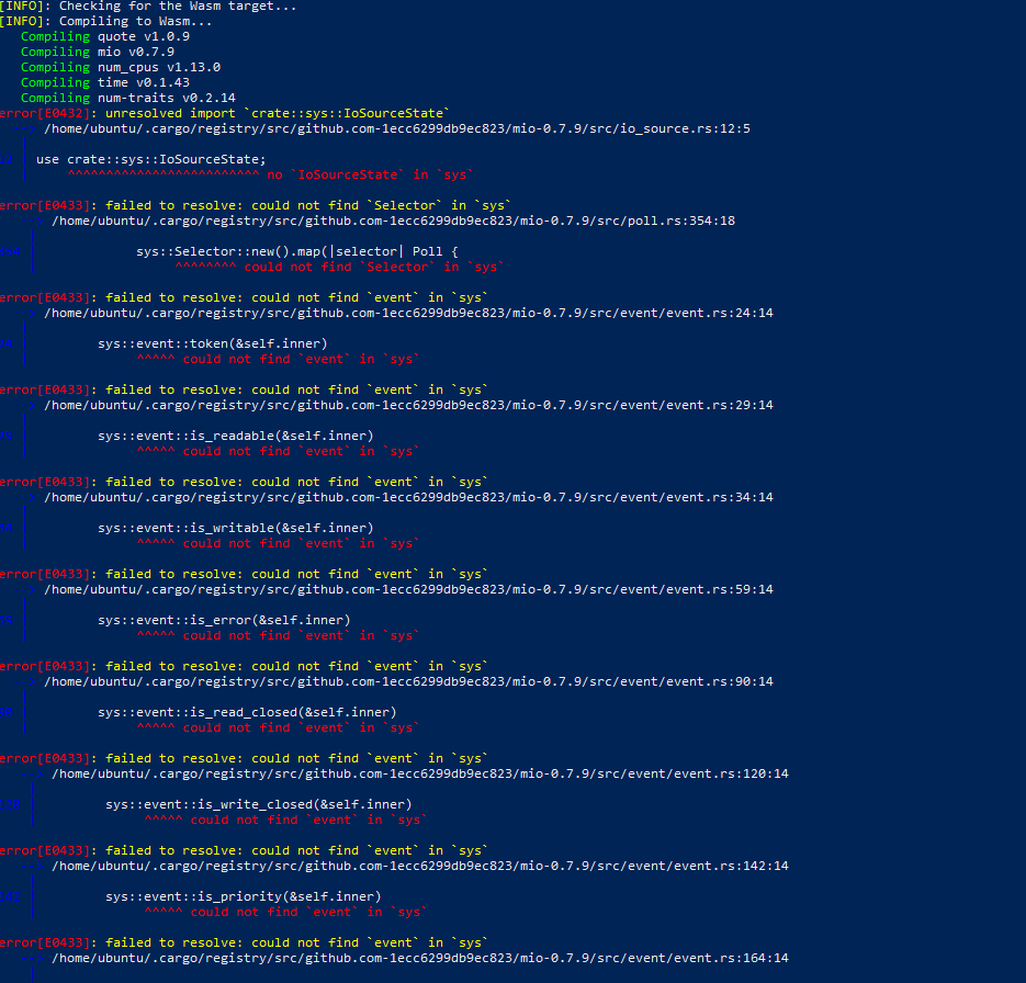 wasm-pack Build Errors · Issue #982 · rustwasm/wasm-pack · GitHub