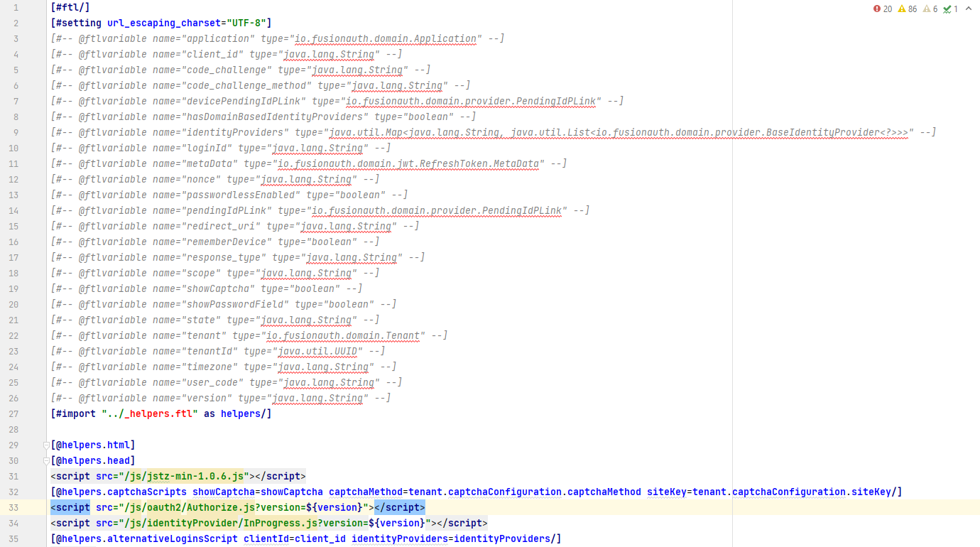 Intellisense for theming · Issue #1506 · FusionAuth/fusionauth-issues · GitHub