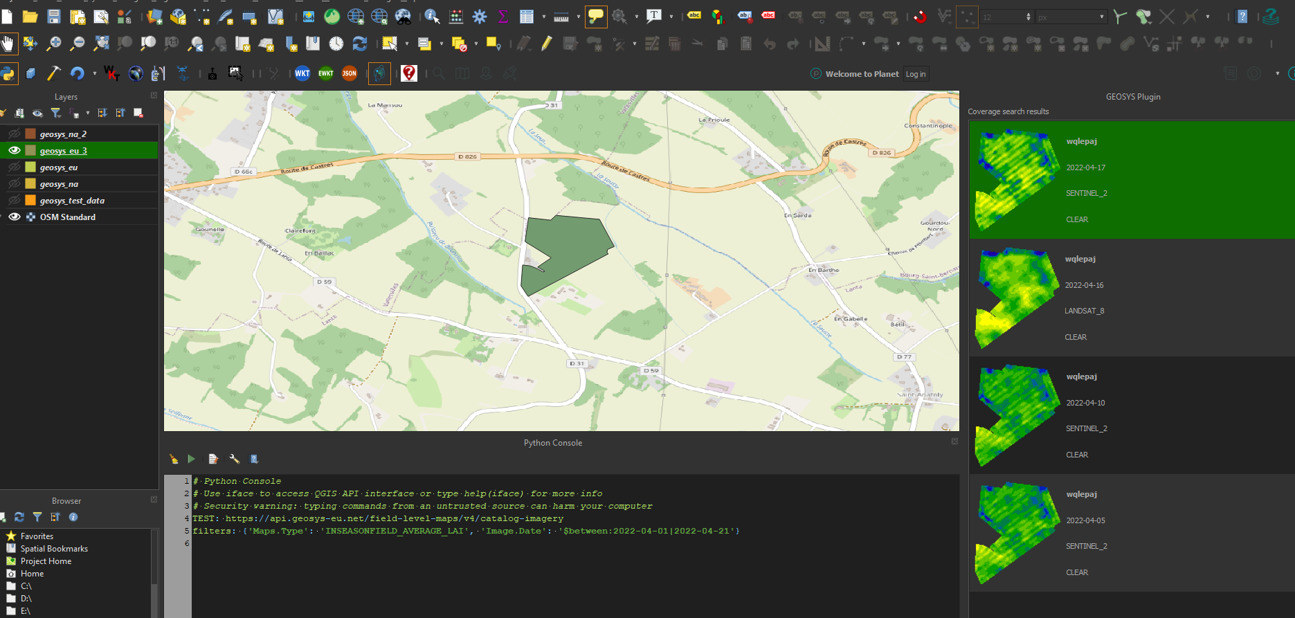 Issue on Nitrogen LAI map · Issue #212 · earthdaily/qgis-plugin · GitHub