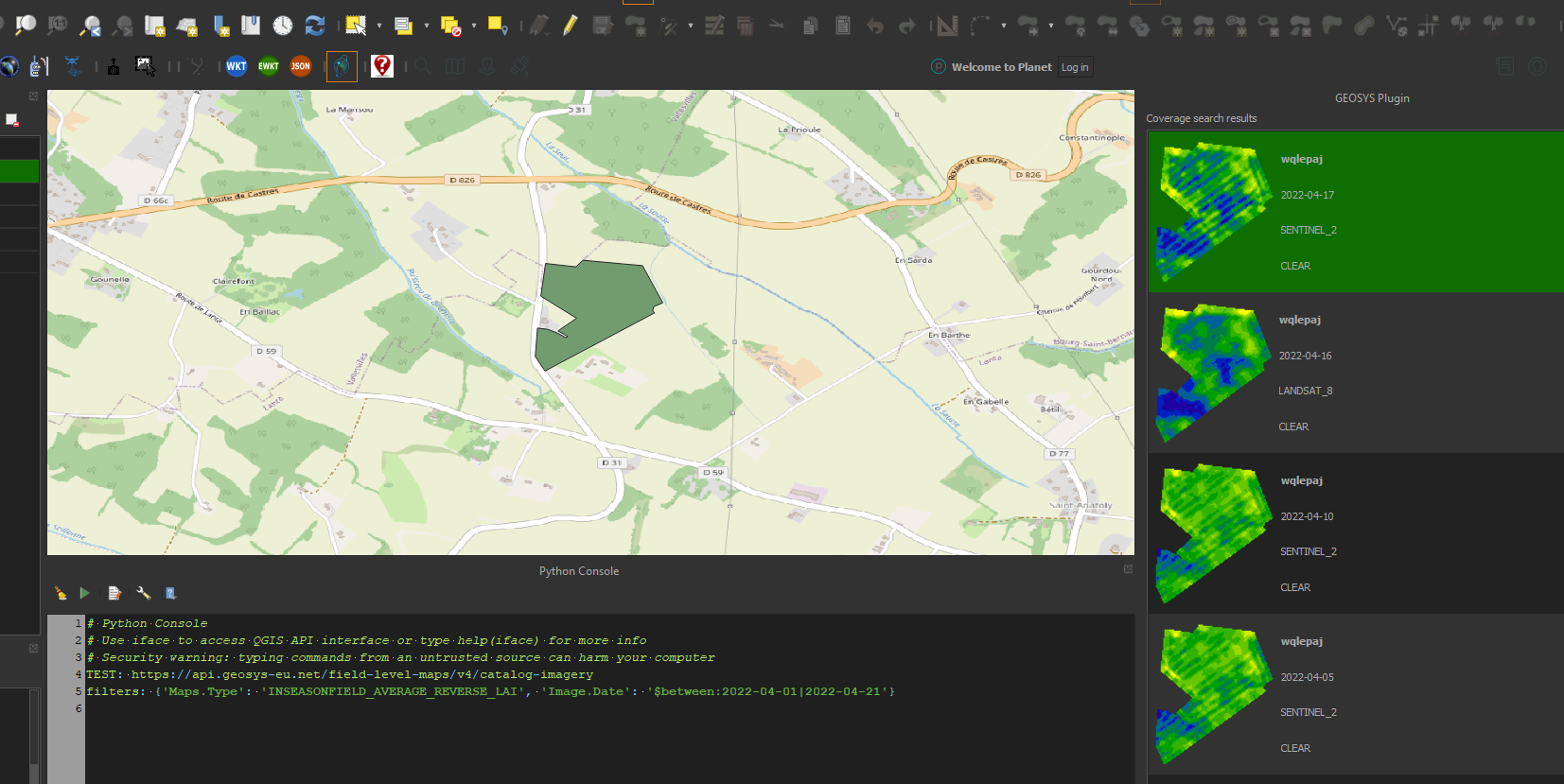 Issue on Nitrogen LAI map · Issue #212 · earthdaily/qgis-plugin · GitHub