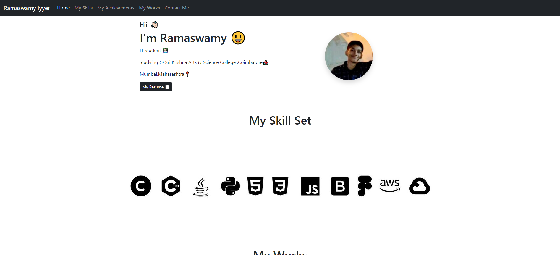 GitHub - RAM979/Portfolio: Made A Portfolio Using HTML5 + CSS3 + BOOTSTRAP