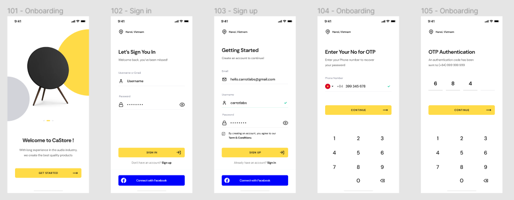 Onboarding screen with sign in and sign up · Issue #48 · Dezenix/native-frontend-flutter · GitHub