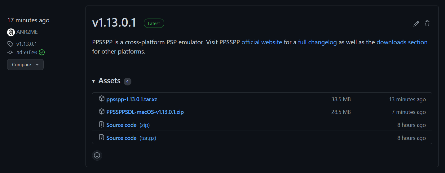 Missing macOS build for v1.13 · Issue #15737 · hrydgard/ppsspp · GitHub