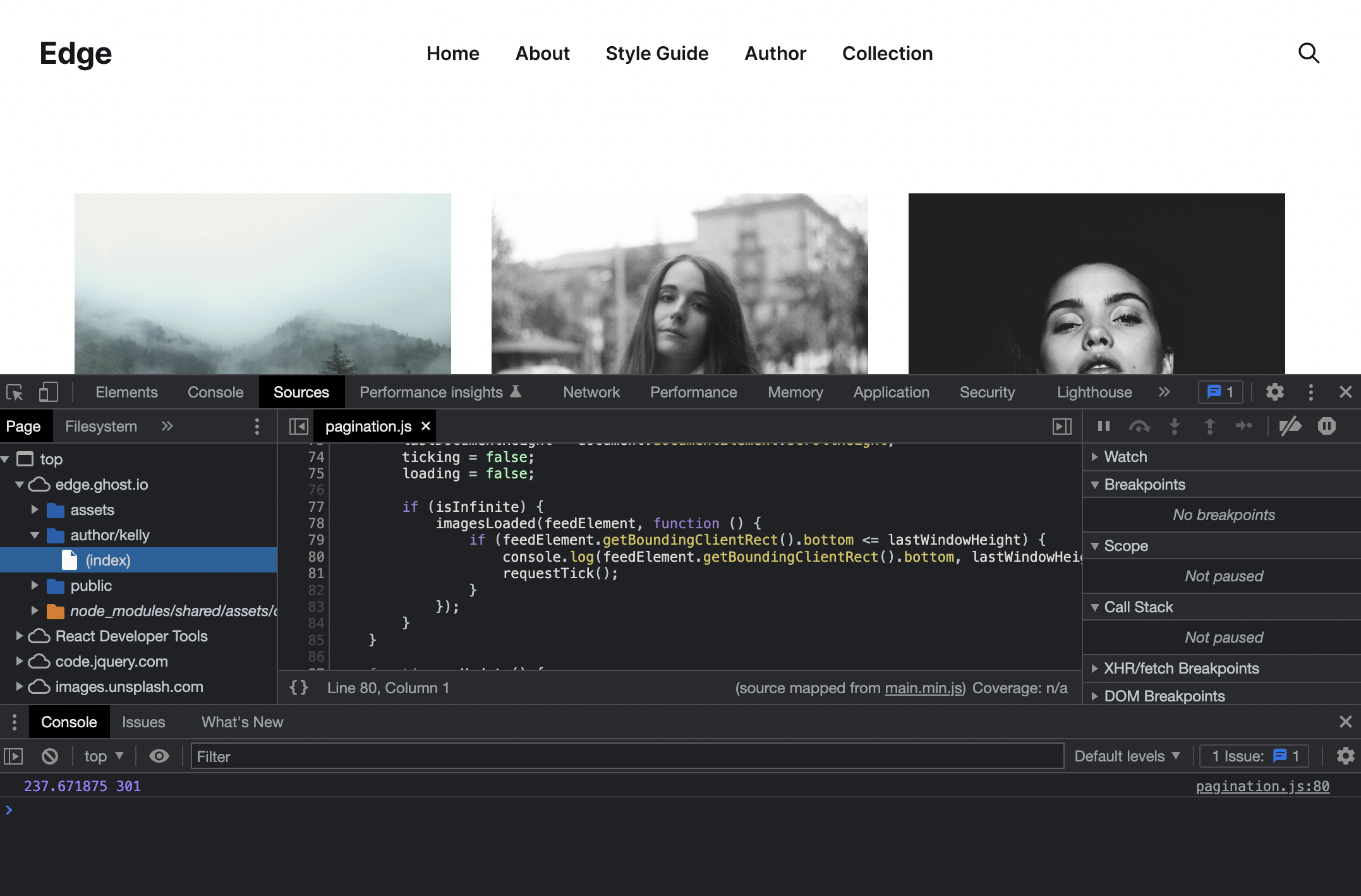 [Edge] Minor JS bugs · Issue #142 · TryGhost/Themes · GitHub