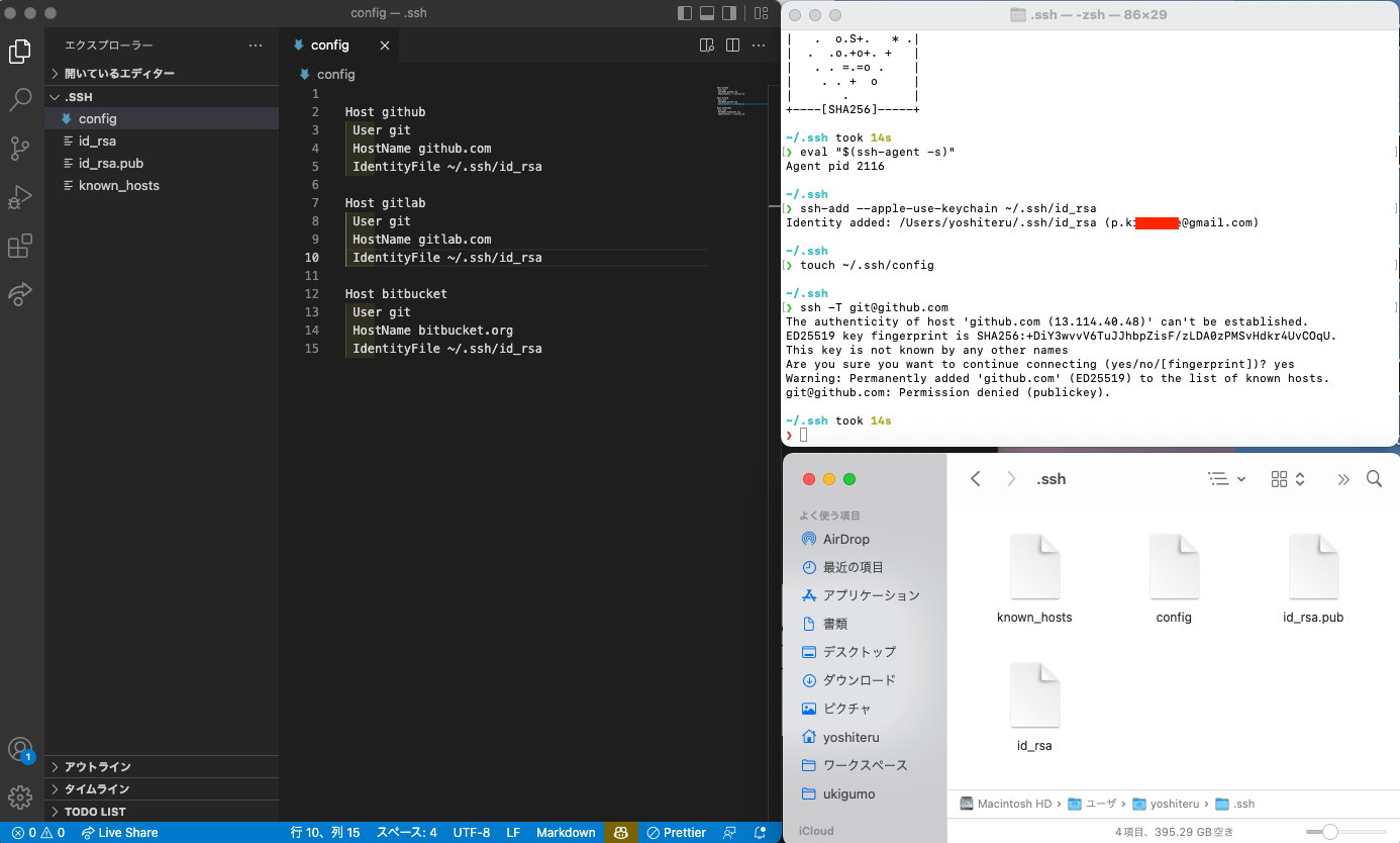 VsCodeとGitHubをSSH認証で連携する(Permission denied関連) #VSCode - Qiita