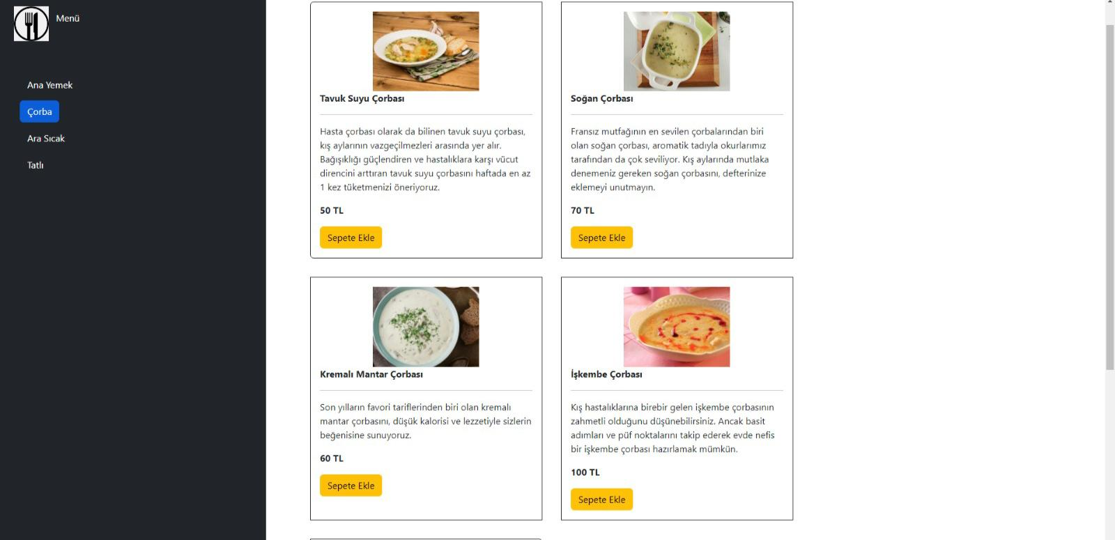 GitHub - Aysegulalbayrak/restorant-menu: Bu proje React ile yazılmıştır.