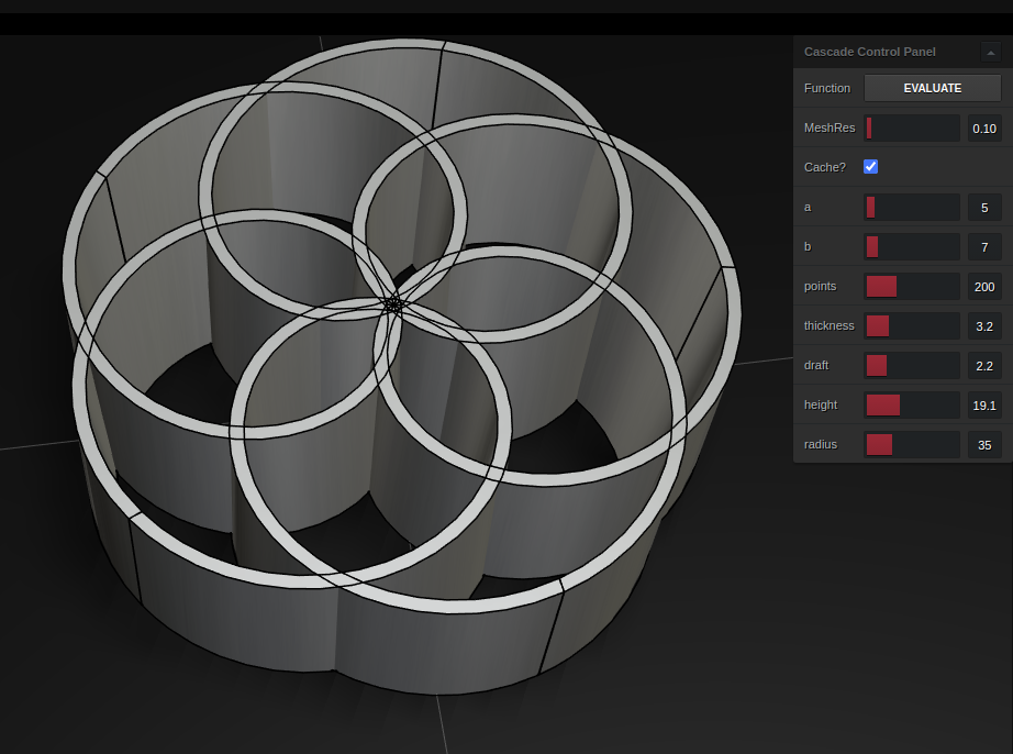 Rhodonea (rose) curve generator using pipes · zalo CascadeStudio · Discussion #62 · GitHub