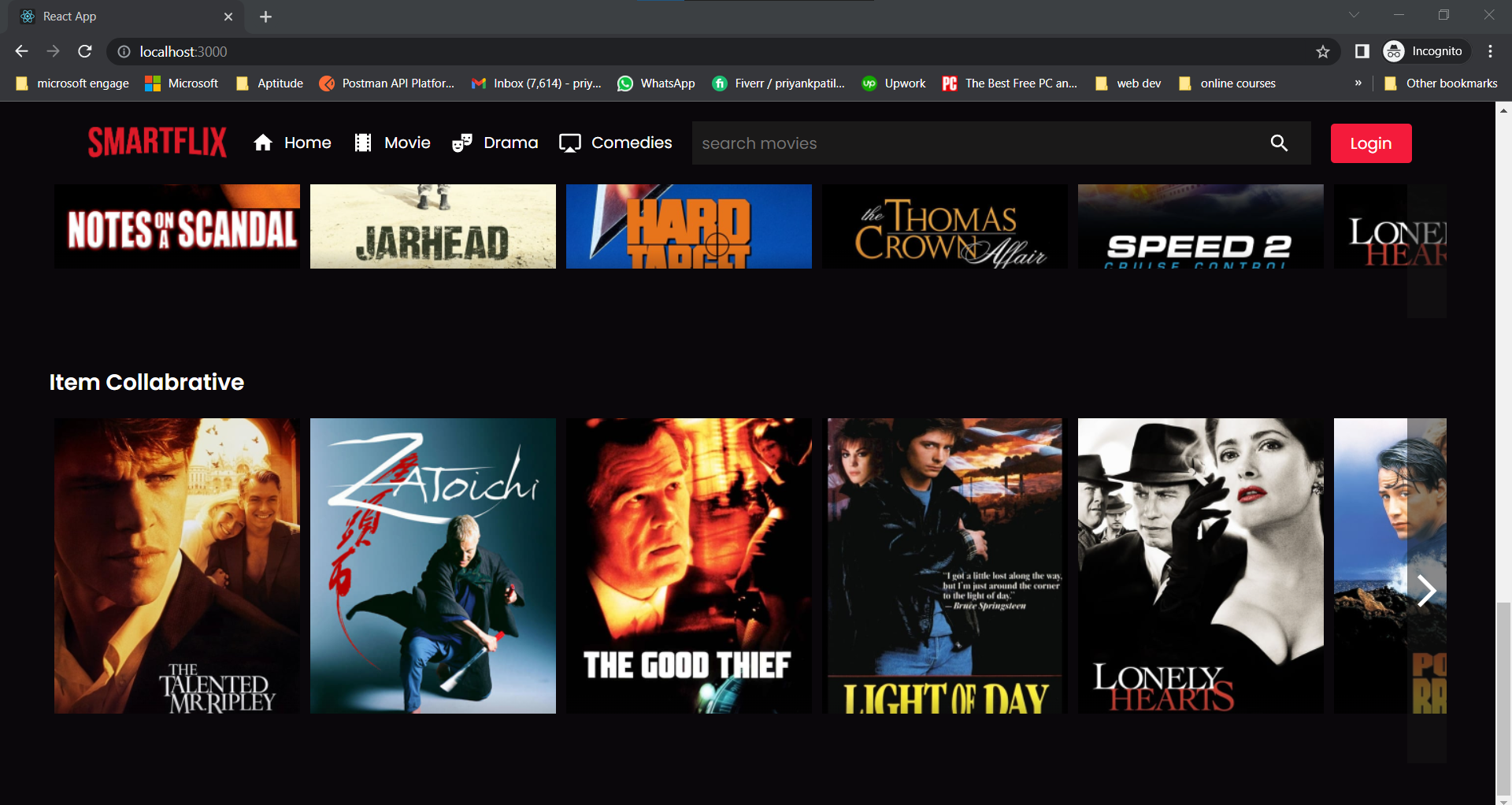 GitHub - priyank003/Smartflix: A web streaming app with smart movie recommendation system for being
