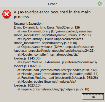 Package VOSK with Electron · Issue #466 · alphacep/vosk-api · GitHub