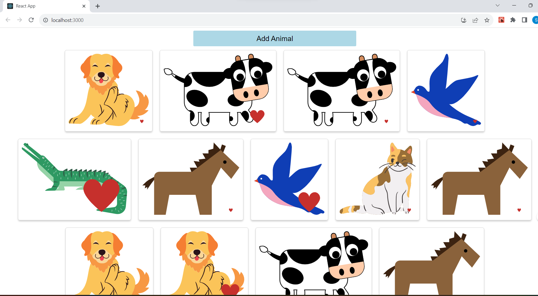GitHub - senayazicioglu/react-with-redux-animals