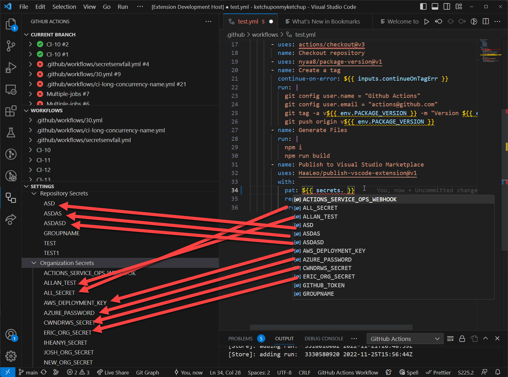 Update Linting For Secrets · Issue 230 · Githubvscode Github Actions · Github 