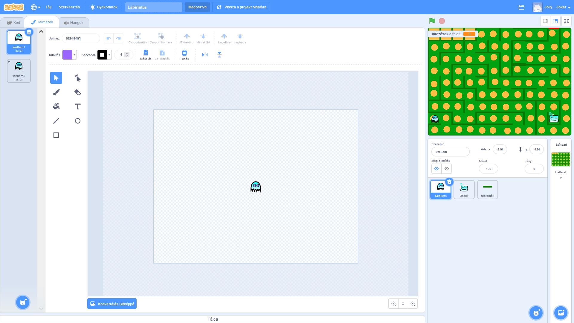GitHub - gubanyisara/Scratch-Labirintus: A projektben - egy háttér ...