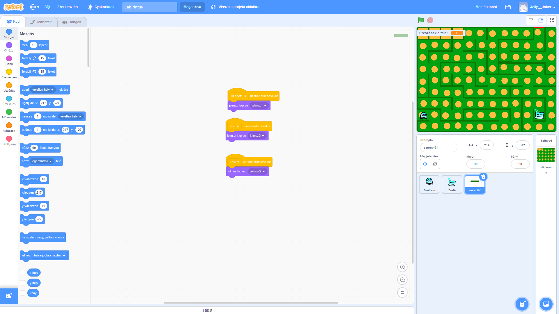 GitHub - gubanyisara/Scratch-Labirintus: A projektben - egy háttér ...