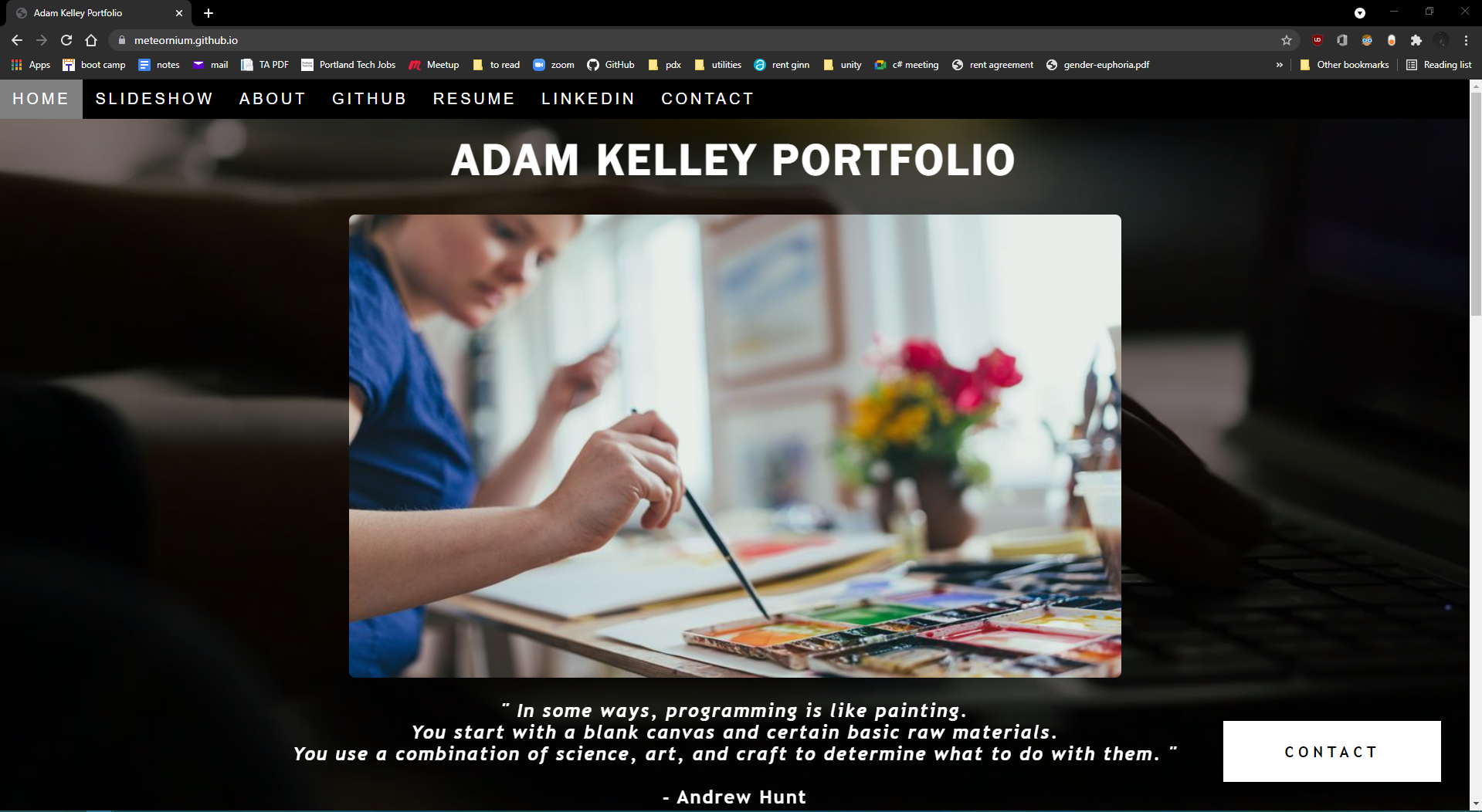 GitHub - meteornium/meteornium.github.io: Portfolio Site