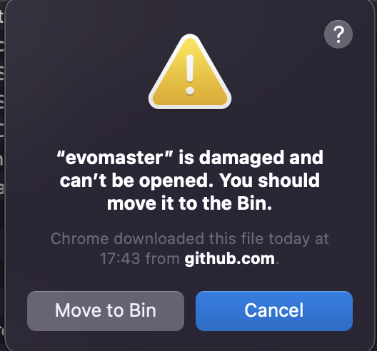 Evomaster is damaged and can't be opened - error shown for evomaster.dmg.zip (v1.5.0) · Issue ...