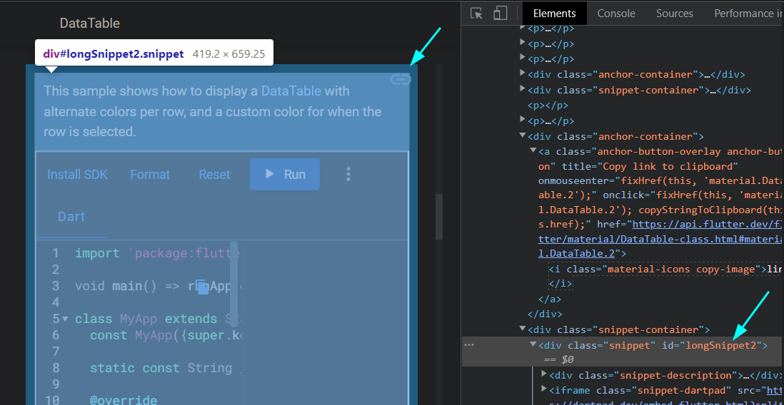 Documenation Example Anchor Links Are Obstructed · Issue 112756 · Flutterflutter · Github