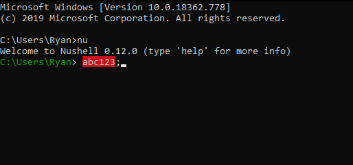 Error highlighting visual artifacting on windows · Issue #1599 · nushell/nushell · GitHub