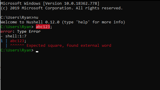 Error highlighting visual artifacting on windows · Issue #1599 · nushell/nushell · GitHub